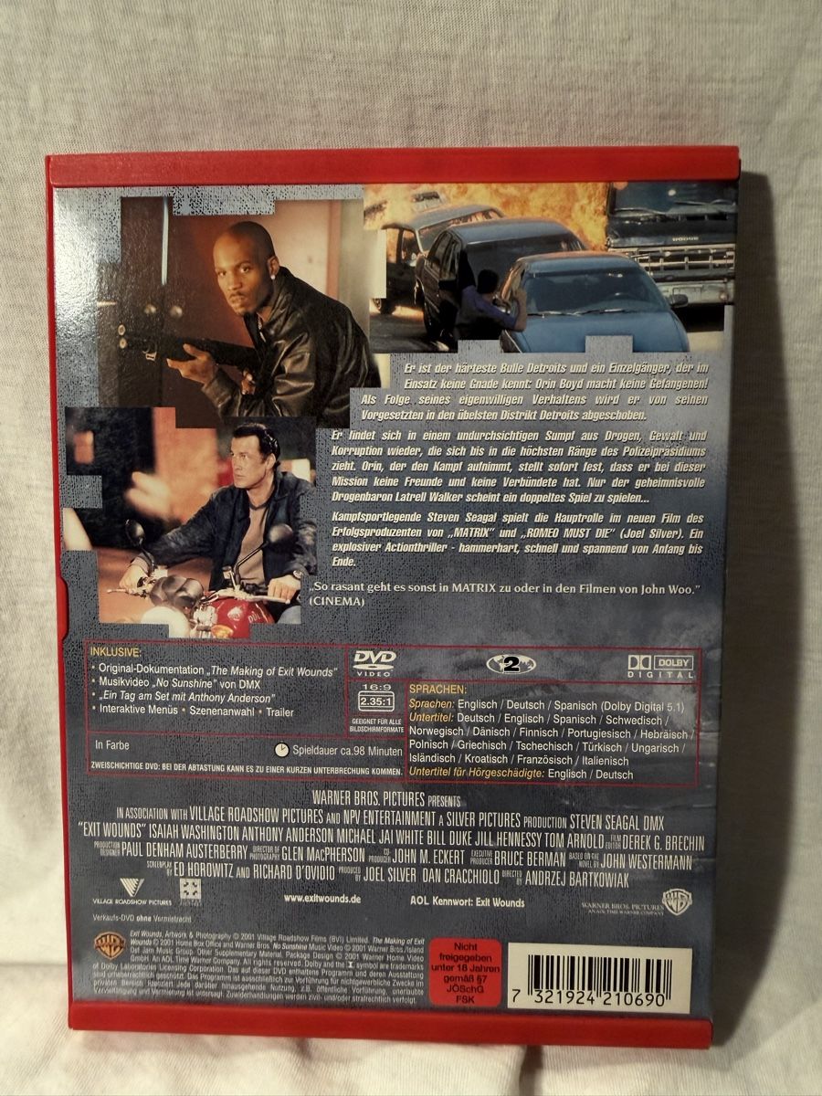 Exit Wounds - Die Copjaeger DVD - Steven Seagal - DMX! (Gebraucht) in ...
