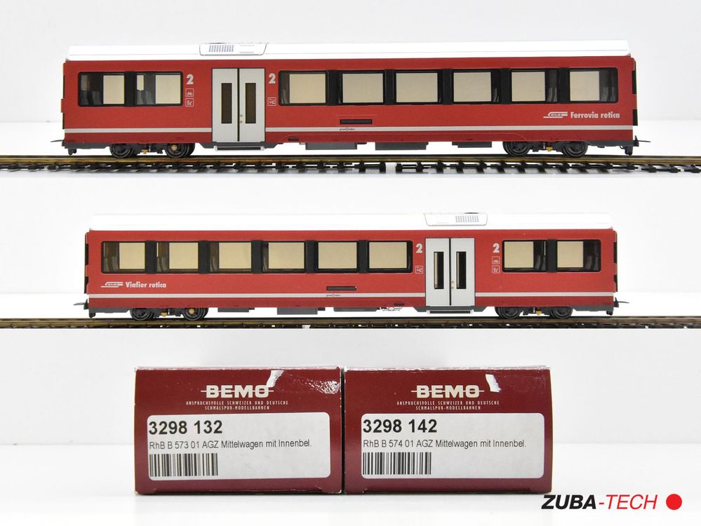 Bemo 2x Alvra/AGZ-Mittelwagen der RhB H0m GS mit OVP (Gebraucht) in St. Gallen für CHF 158 – mit ...