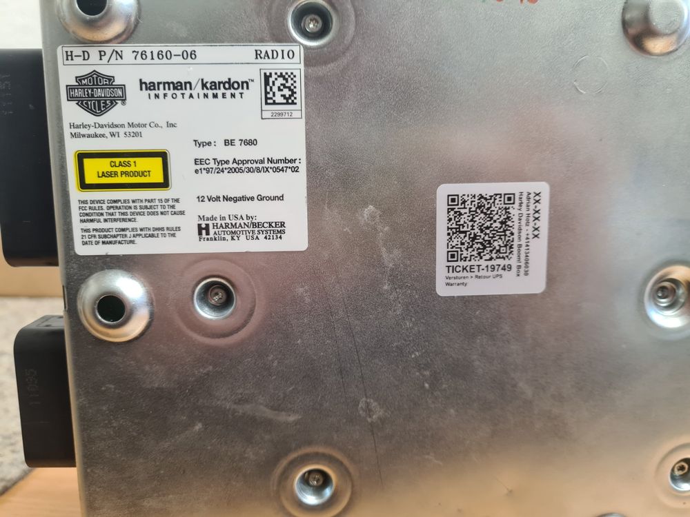 Harley Davidson Radio Harman Kardon (BE 7680) (Gebraucht) in Horw für ...