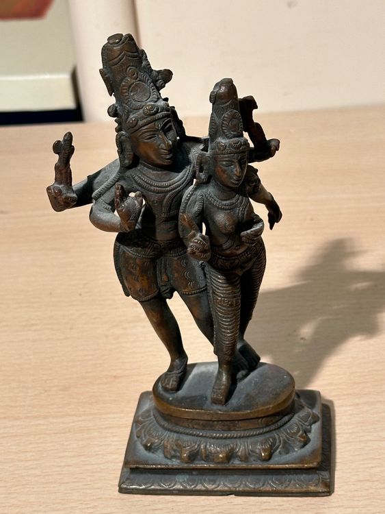 Antique Indian Bronze Figure, Half Shiva Half Parvati Ardhan (Gebraucht ...