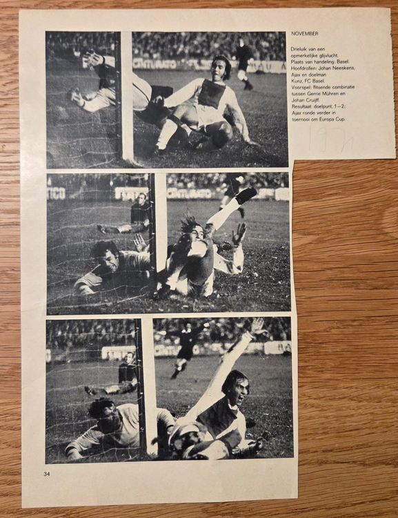 FCB, FC Basel Magazinausschnitte aus Holland 1970. Odermatt (Gebraucht ...