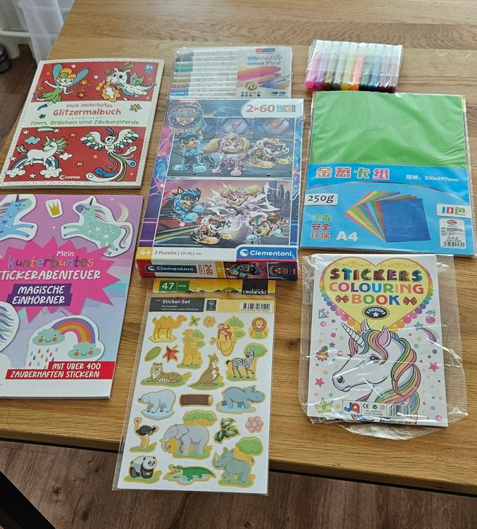Malen, Stickern, Puzzlen - Grosses Bastelset für Kinder! (Neu (gemäss ...