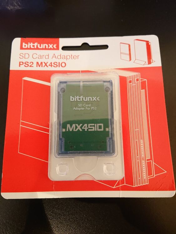 NEU - bitfunx - PlayStation 2 PS2 micro SD Card Adapter Blau (Neu und ...