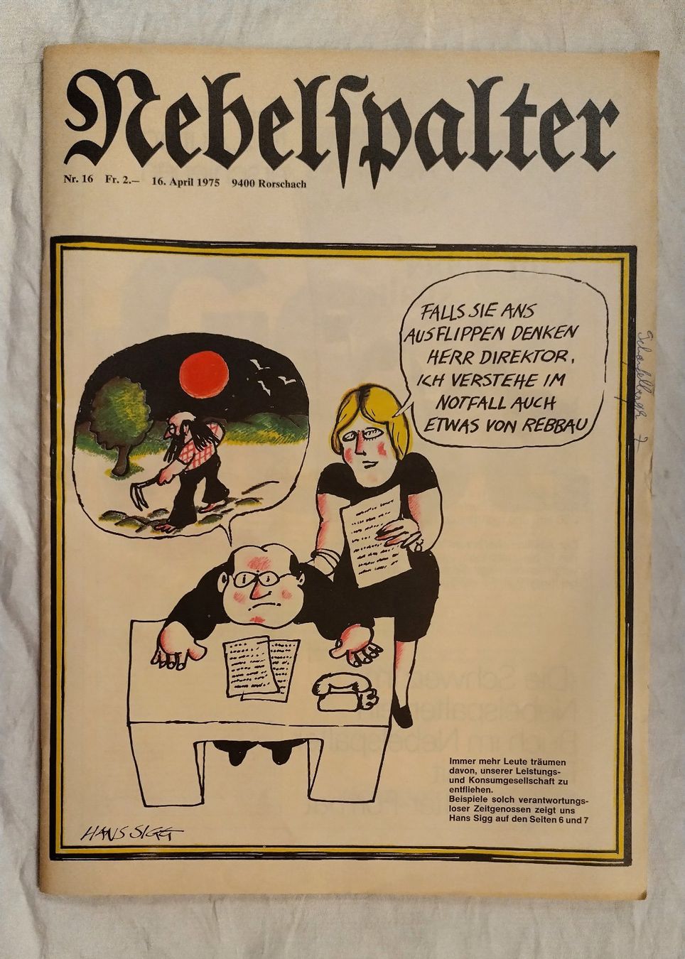 Nebelspalter 1975 Nr. 16 / Werbungen: Marlboro, AMC Pacer ua (Gebraucht ...