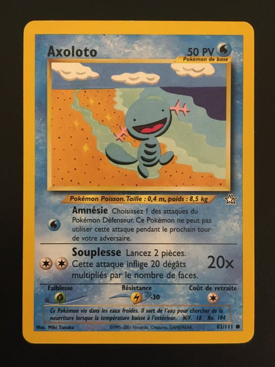 RARE: Pokémon Neo Genesis (2001): Axoloto 82/111 FR (Gebraucht) in ...