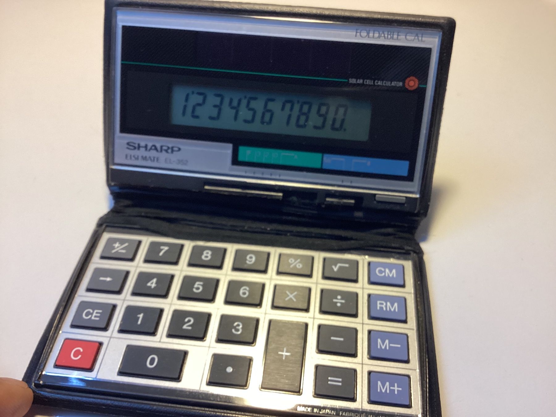 Vintage Calculator "SHARP ELSI MATE EL-352“ Solarrechner1990 (Gebraucht ...