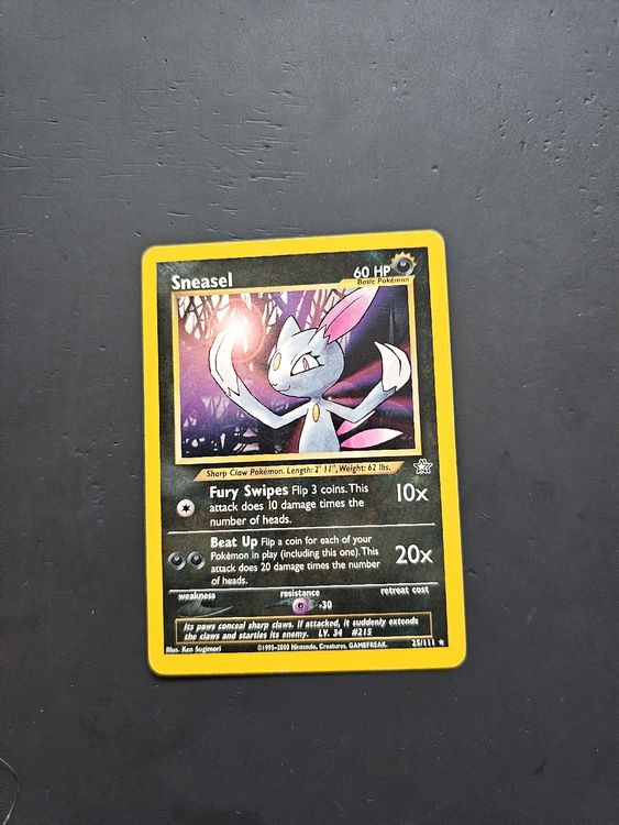 Sneasel Pokemon Karte Neo Genesis Rare (Gebraucht) in oberbuchsiten für ...