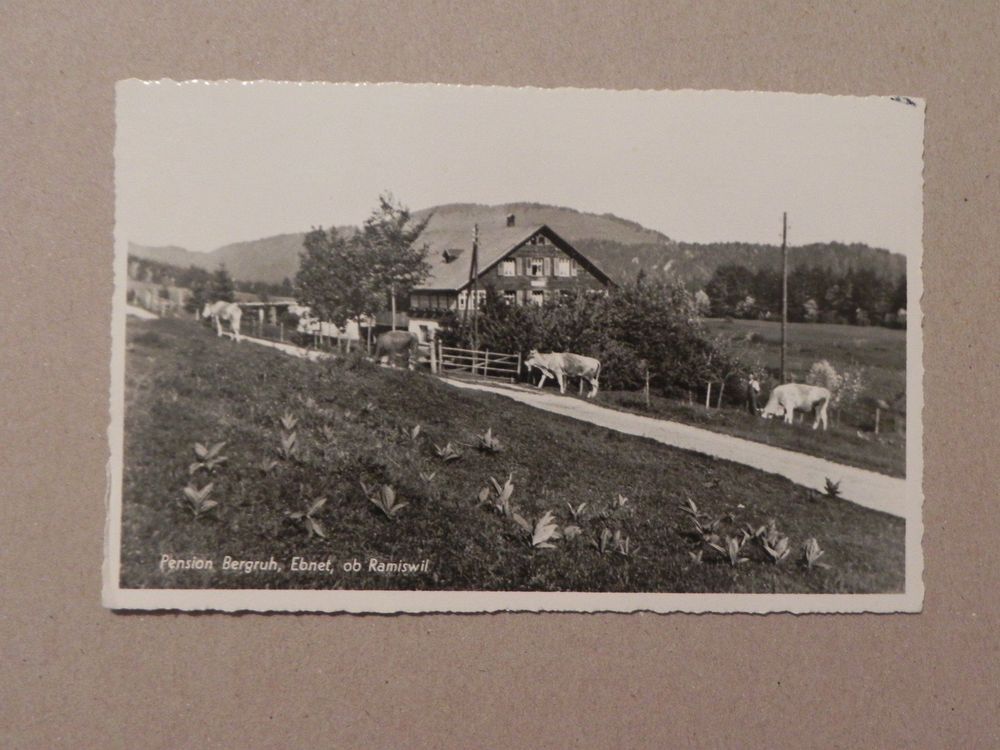 Karte Ebnet ob Ramiswil SO Pension Bergruh 1944 (Gebraucht) in Siebnen für CHF 15 – mit ...