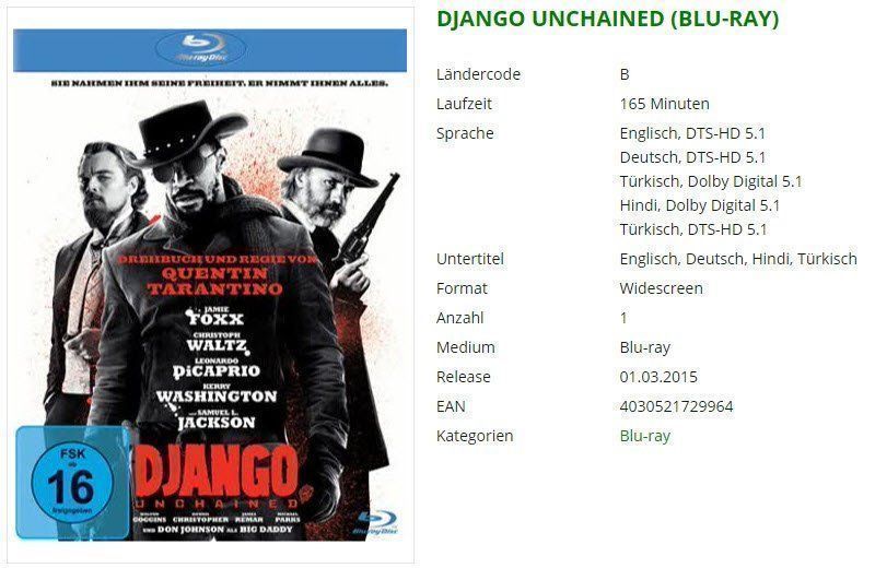 DJANGO UNCHAINED (BLU-RAY) (Gebraucht) in Buchrain für CHF 3 – mit Lieferung auf Ricardo kaufen