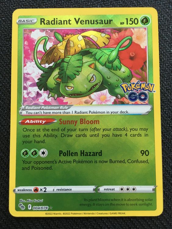 Pokémon GO 004/078 Radiant Venusaur -EN- (Neu und originalverpackt) in ...