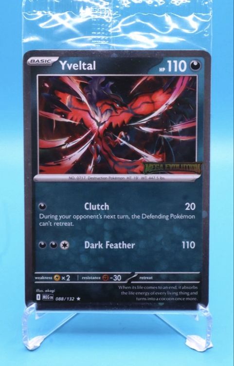POKEMON YVELTAL MEGA EVOLUTION STAMPED PROMO 088/132 SEALED (Neu und ...