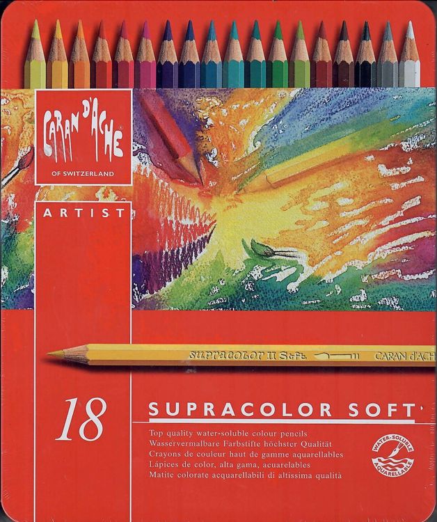 SUPRACOLOR-Soft, 2 x18 wasservermalbare Stifte, Caran d'Ache | Kaufen ...