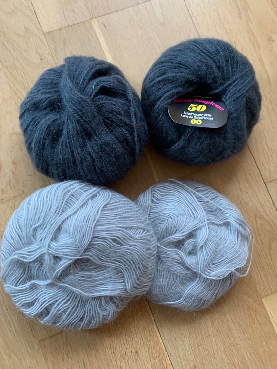 Mohair dunkel- und hellgrau, total 175g, Schaffhauser Wolle | Kaufen ...