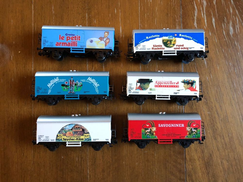 Märklin HO SBB 6er Set Kühlwagen Schweizer Käse (Art. 4493) | Acheter ...