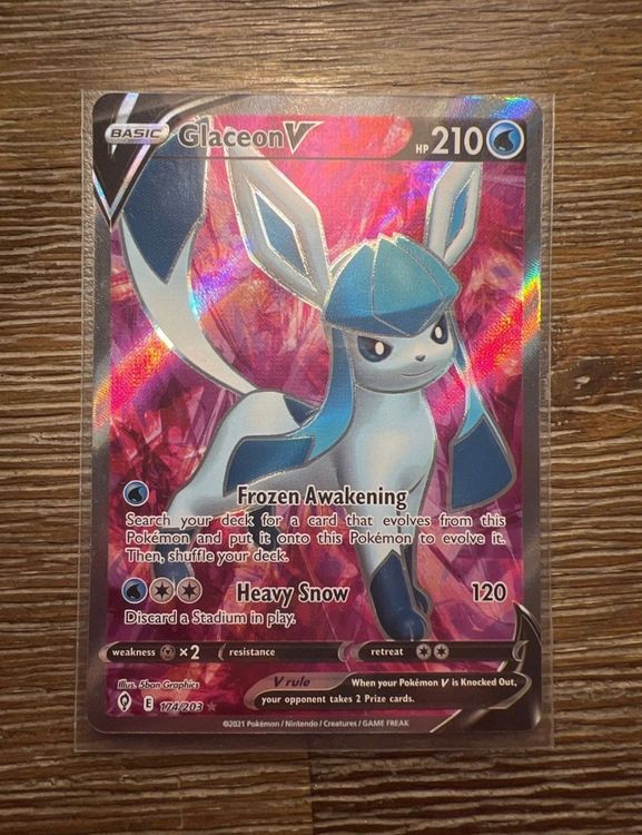 Glaceon V Full Art Rare Pokémon Card | Kaufen auf Ricardo