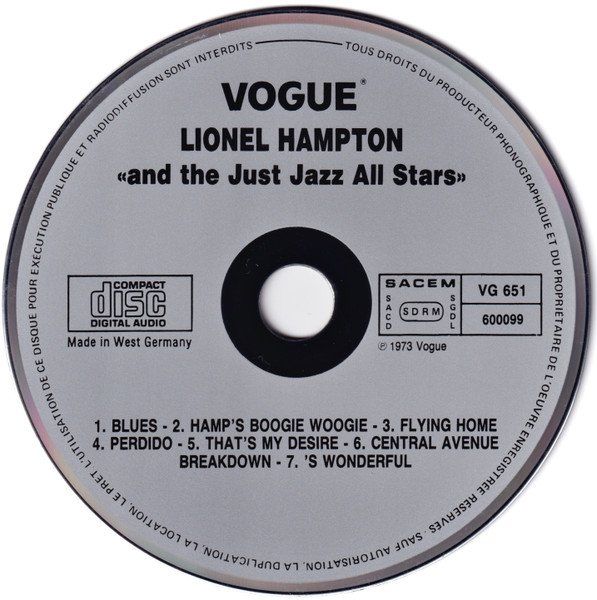 Lionel Hampton [Vogue] with Charlie Shavers, Barney Kessel, (D'occasion ...