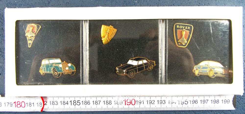 ROVER AUTO-SET IN BOX 20x8x2cm 6PINS ENAMEL IN 3GIFT-BOXES (Gebraucht ...