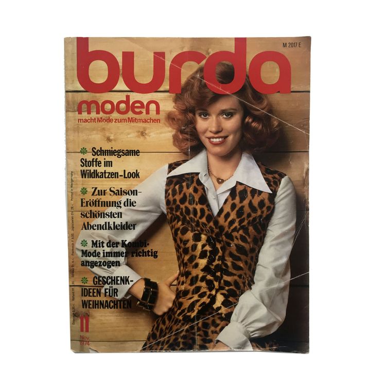 Burda Magazin Nr. 11 Nov 1974 Schnittmuster Magazin (Gebraucht) in Brüttisellen für CHF 12 – mit ...