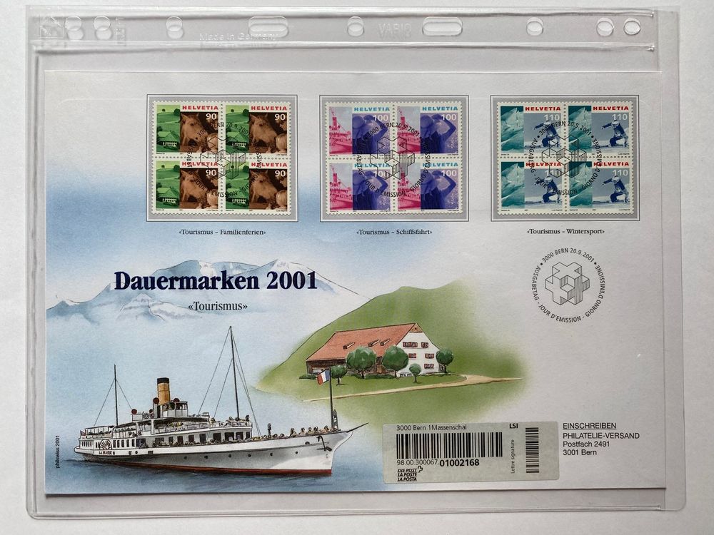FDC Grossbrief Dauermarken Tourismus 2001 2001 ET | Kaufen auf Ricardo