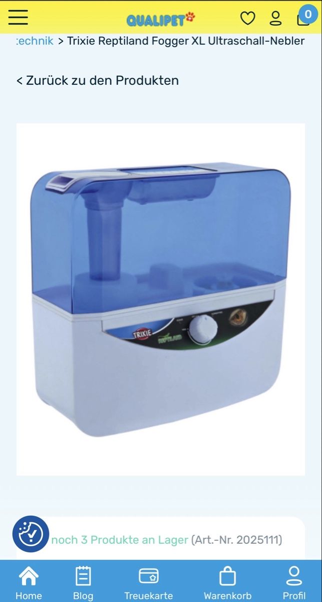 Neu Trixie Reptiland Fogger XL - Ultrasonic Humidifier (Neu und ...