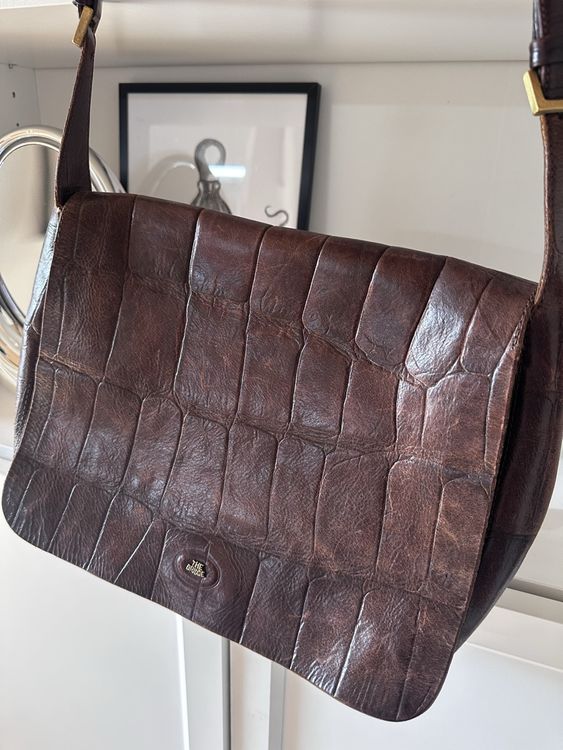 The Bridge Ledertasche Kroko-Op Rarität Tasche massimo COS (Gebraucht ...