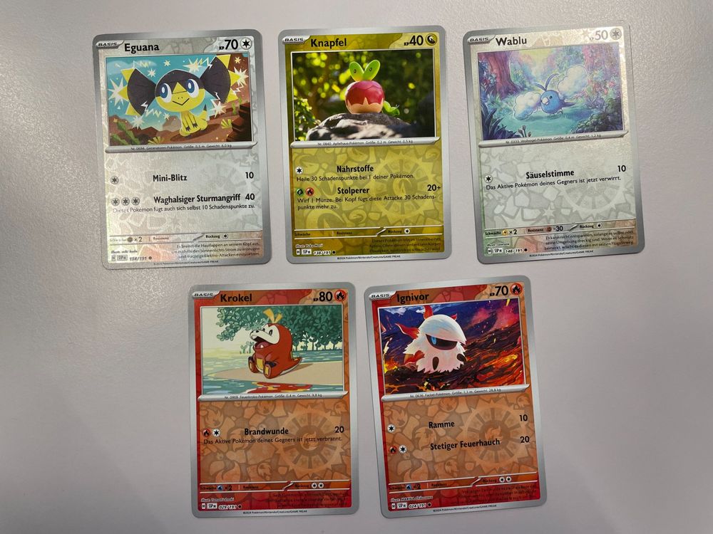 Pokemon Reverse Karten Set (Versand gratis) (Neu (gemäss Beschreibung ...