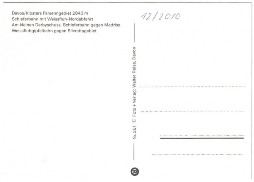 Davos - 4 Bild AK Parsenn (Gebraucht) in Binningen für CHF 1.5 – mit ...