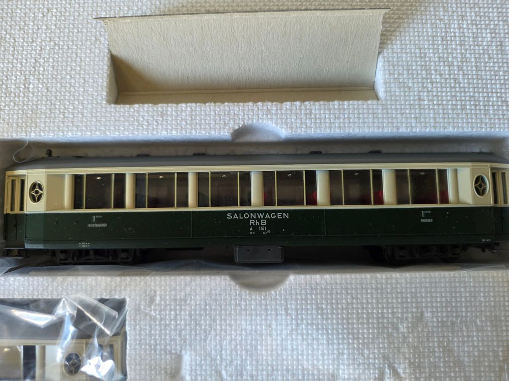 BEMO 4 Stück Salonwagen RhB, ex Pullmanwagen CIWL (Neu und ...