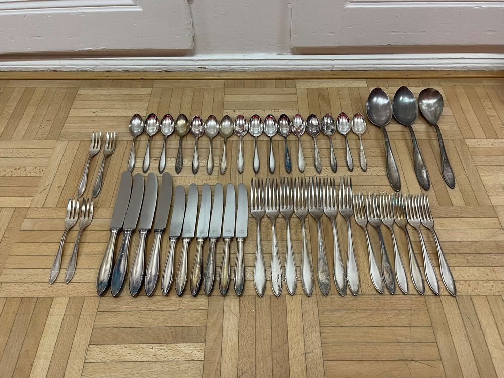 Auerhahn / OKA Besteck Set versilbert Art Deco Essbesteck | Kaufen auf ...