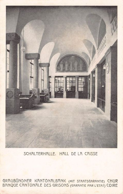 Gruss von Graubündner Kantonalbank Chur - Schalterhalle (Gebraucht) in ...