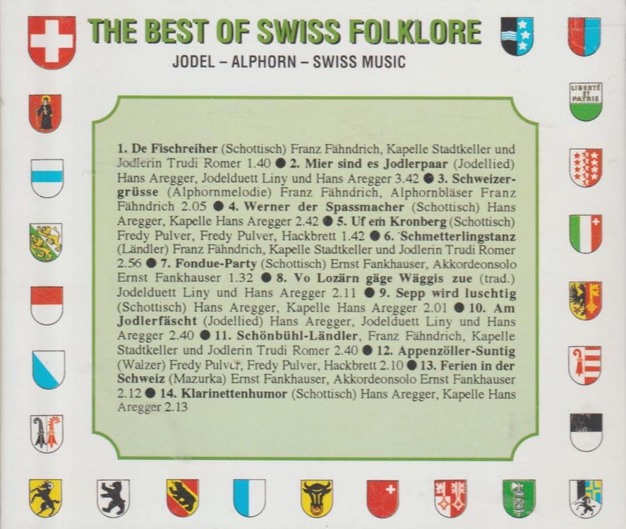 The Best Of SWISS FOLKLORE - Jodel Alphorn Swiss Music CD (Gebraucht ...