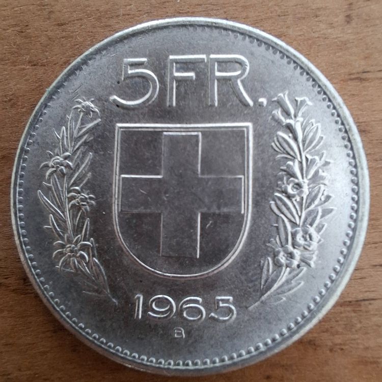 Münze 5 Franken 1965 silber (Gebraucht) in Rheinfelden für CHF 19 – mit Lieferung auf Ricardo kaufen