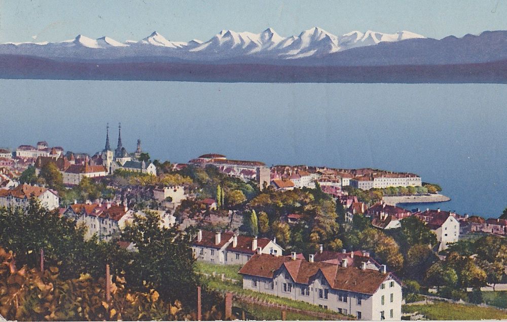 Neuchâtel. Vue générale et les Alpes (Gebraucht) in Hinwil für CHF 1 – mit Lieferung auf Ricardo ...
