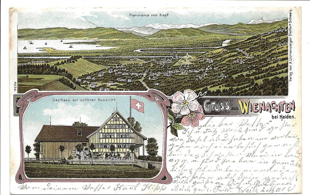 Gruss aus Wienachten AR Heiden zur schönen Aussicht - Litho (Gebraucht) in Engelburg für CHF 64. ...