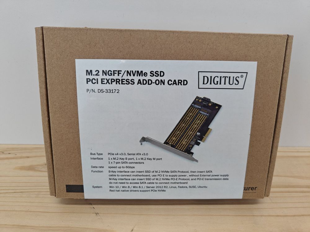 Digitus M.2 NVMe SSD PCI-Express Add-On Card Adapter (Gebraucht) in ...
