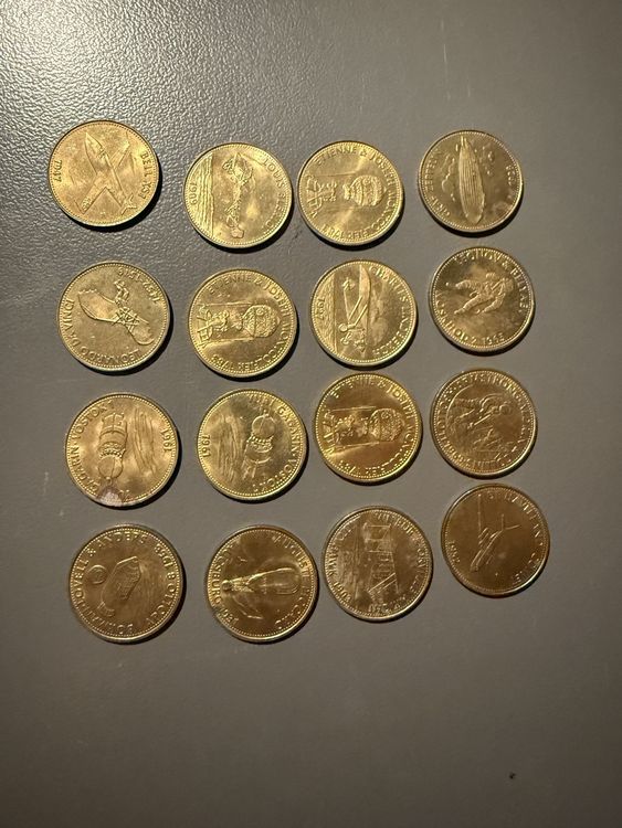 Shell Medaillen Token Sammlung, Jahrgänge 1957-1971 (Gebraucht) in ...