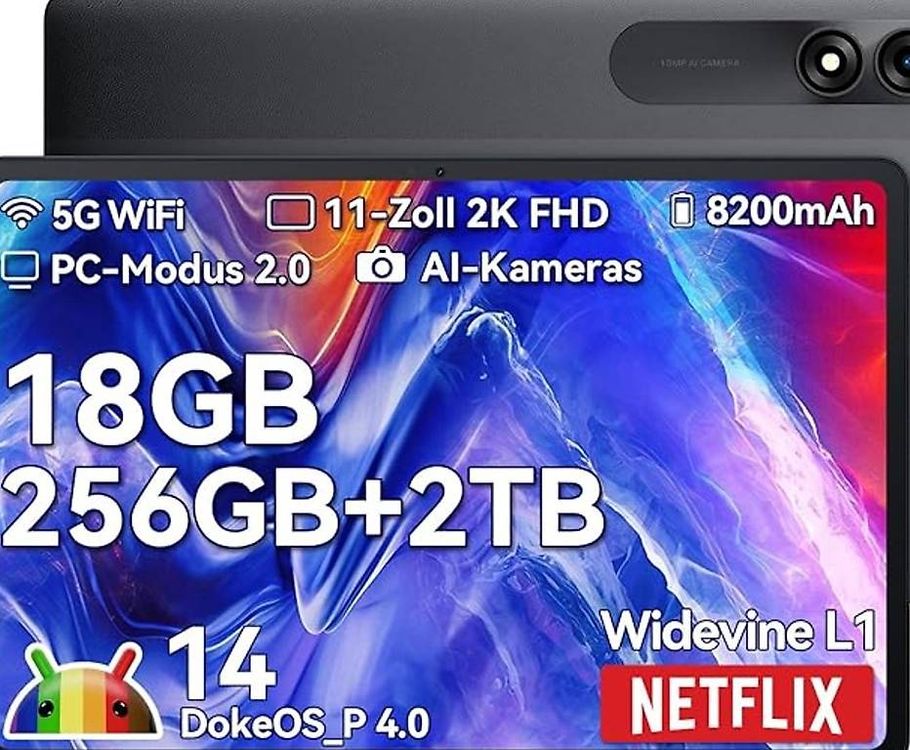 5G Android Tablet 11" 18GB+256GB Widevine L1 Netflix (Gebraucht) in ...