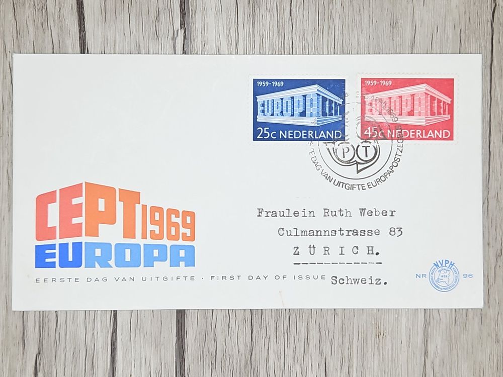 CL14 Enveloppe + Timbre Pays-Bas 1969 (Gebraucht) in Cousset für CHF 0.85 – mit Lieferung auf ...
