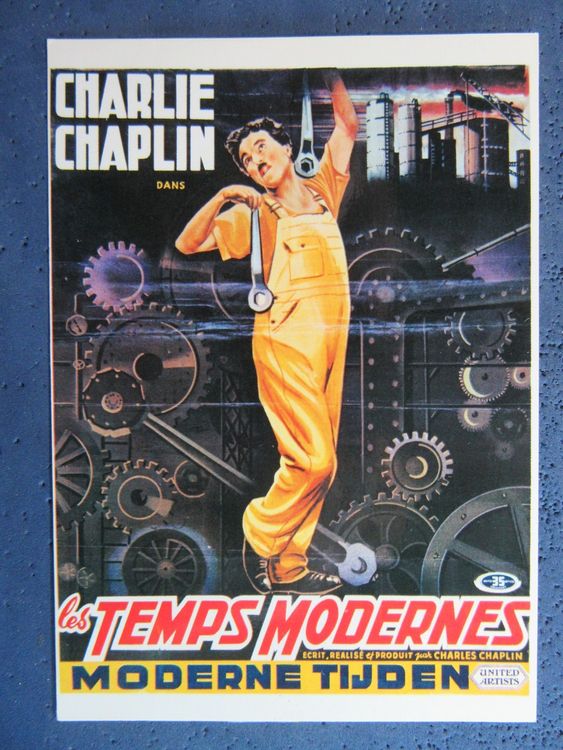 AK FILM TEMPS MODERNES CHARLIE CHAPLIN MODERNE ZEITEN 15X10C (Gebraucht ...