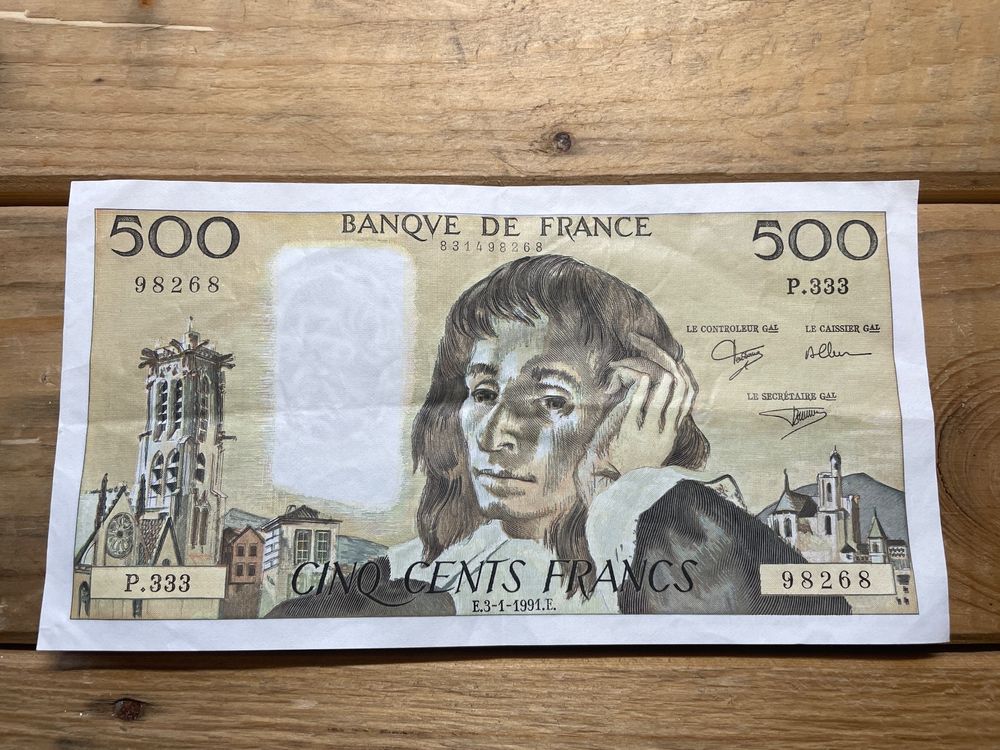 Billet France 🇫🇷 1991 500 fr | Kaufen auf Ricardo