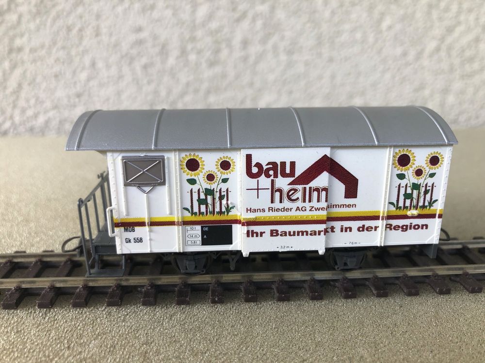 BEMO 2274 328 Gk 558 MOB geschlossener Güterwagen HOm (Gebraucht) in Echandens für CHF 48 – mit ...