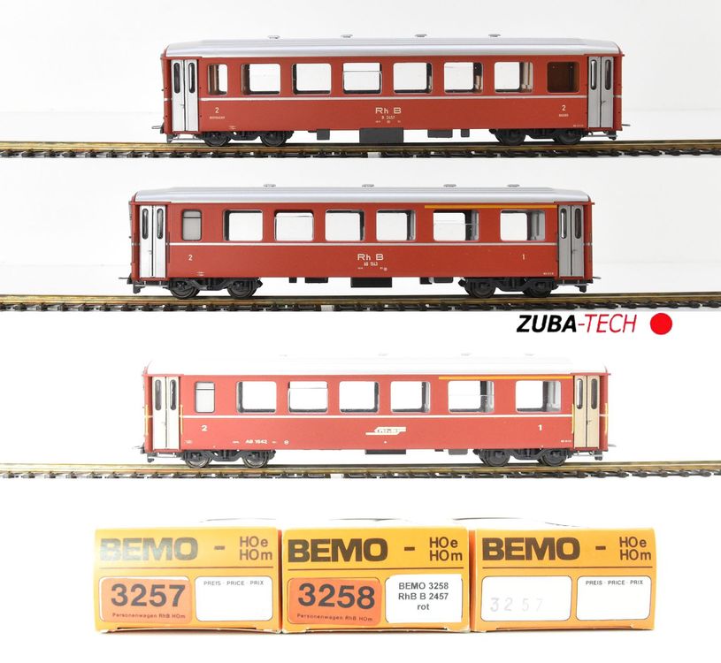 Bemo 3x Personenwagen EW I Bernina RhB H0m GS mit OVP | Kaufen auf Ricardo