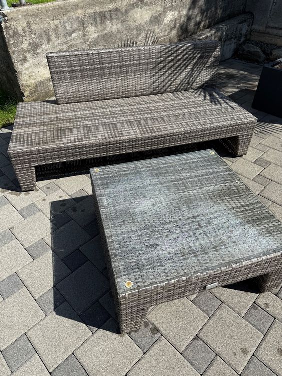 Wetterfeste Gartenlounge aus Rattan (Gebraucht) in Münsingen für CHF 49 – nur Abholung auf ...