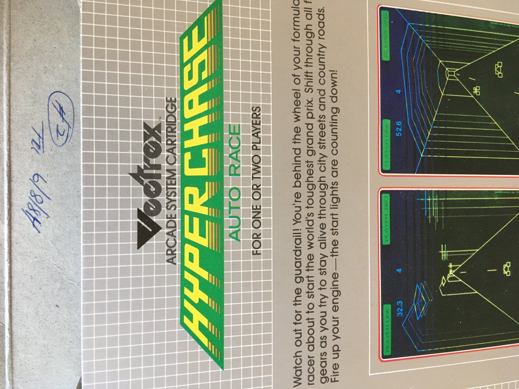 Vectrex video game Hyper Chase, White Mountain collection (Gebraucht ...