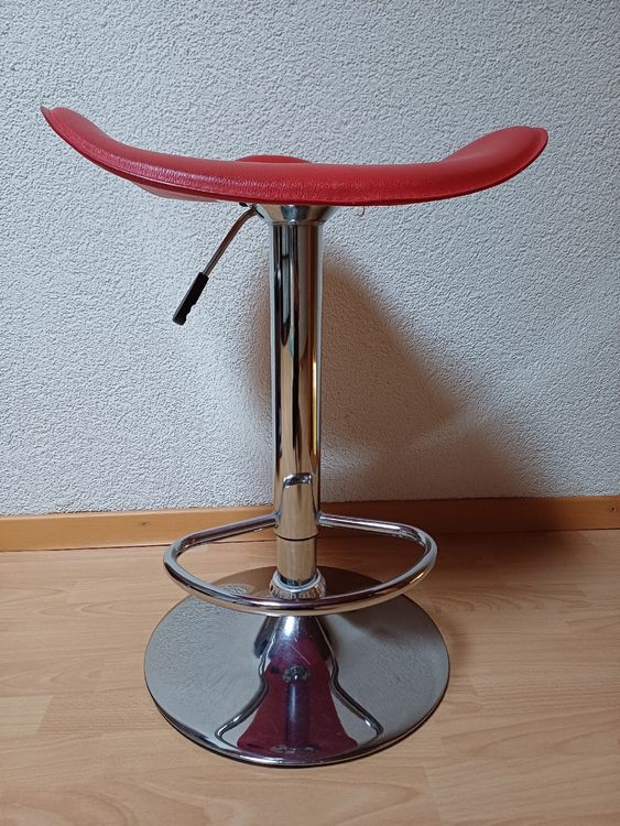 Roter Barhocker, Drehstuhl, höhenverstellbar, stylisch (Gebraucht) in ...