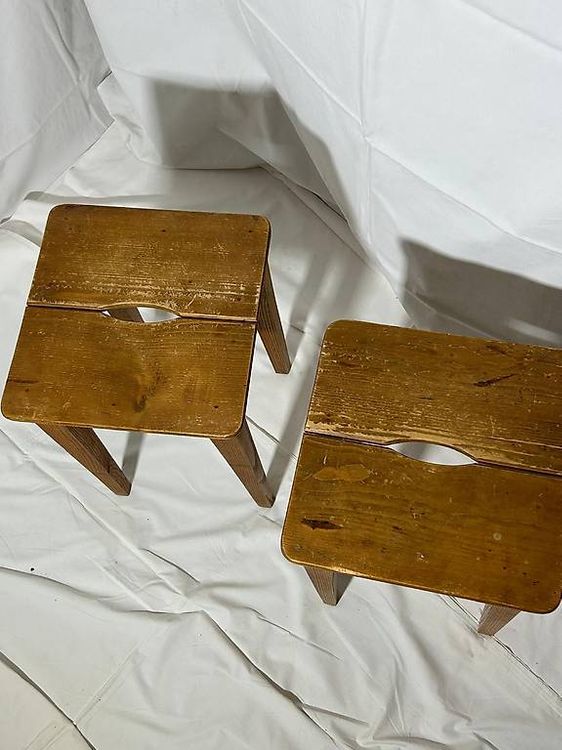Zwei Holz Hocker | Kaufen auf Ricardo