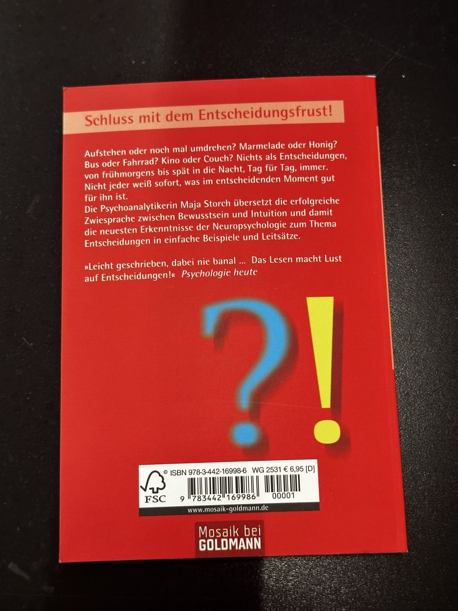 Maja Storch: Das Geheimnis kluger Entscheidungen, Top Zustan (Neu ...