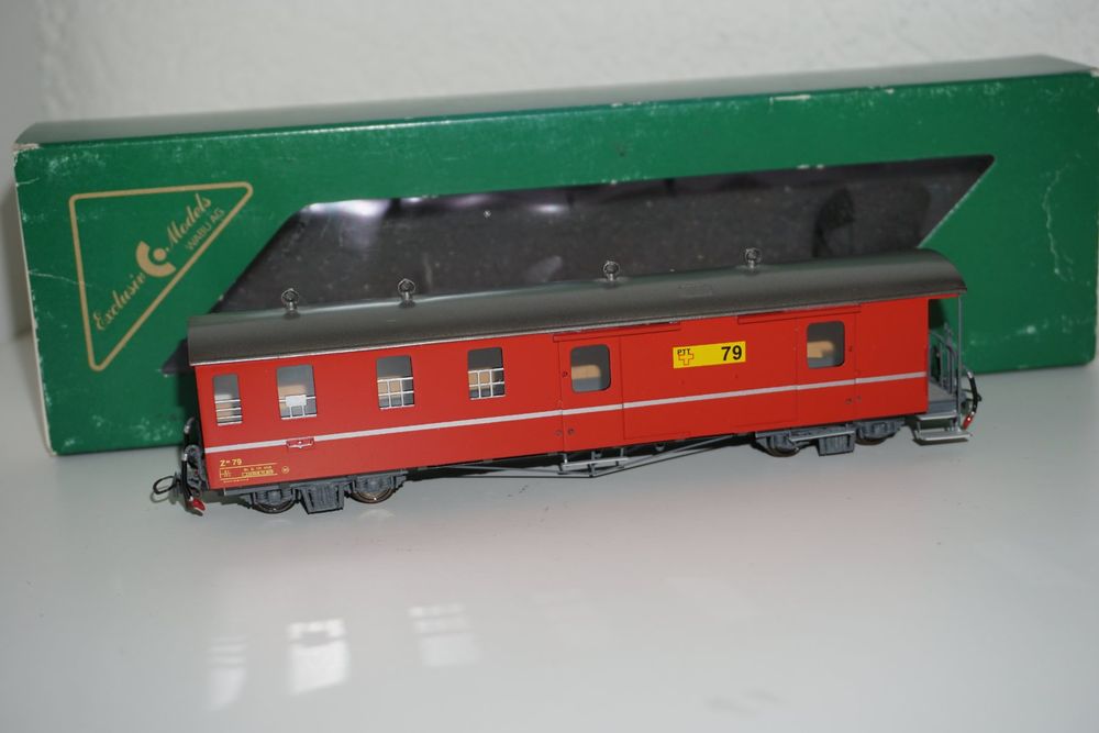 WABU 291.002 - RhB Postwagen Z 79 PTT rot Kleinserie H0m (Gebraucht) in ...