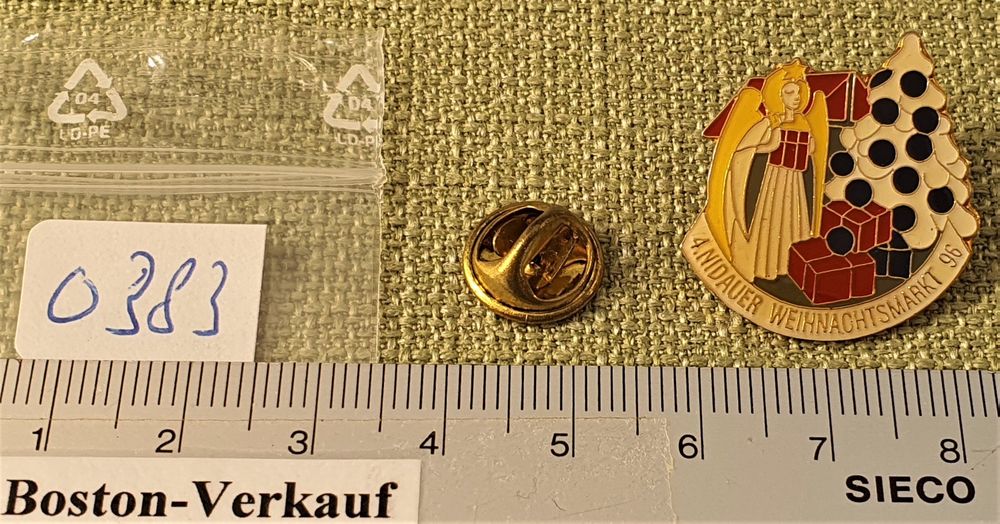 O383 - Pin NIDAU 4. Nidauer Weihnachtsmarkt 1996 (Gebraucht) in Reinach ...