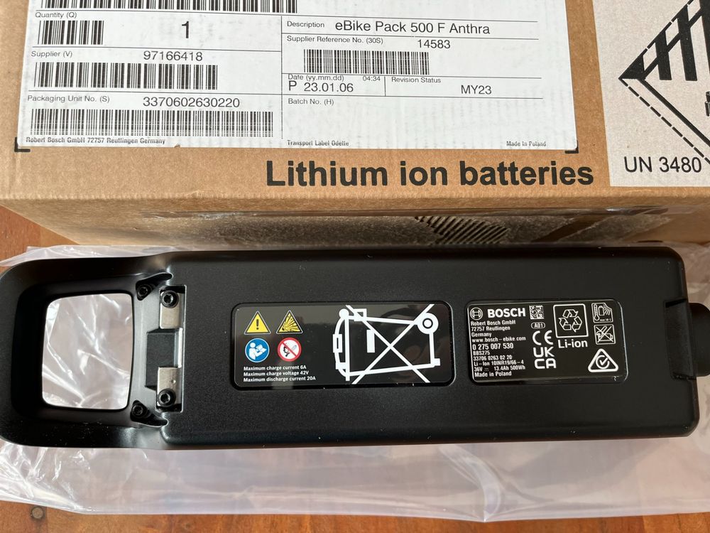 NEU & UNGEBRAUCHT Bosch Powerpack Akku 500 Wh E-bike Akku (Neu und ...